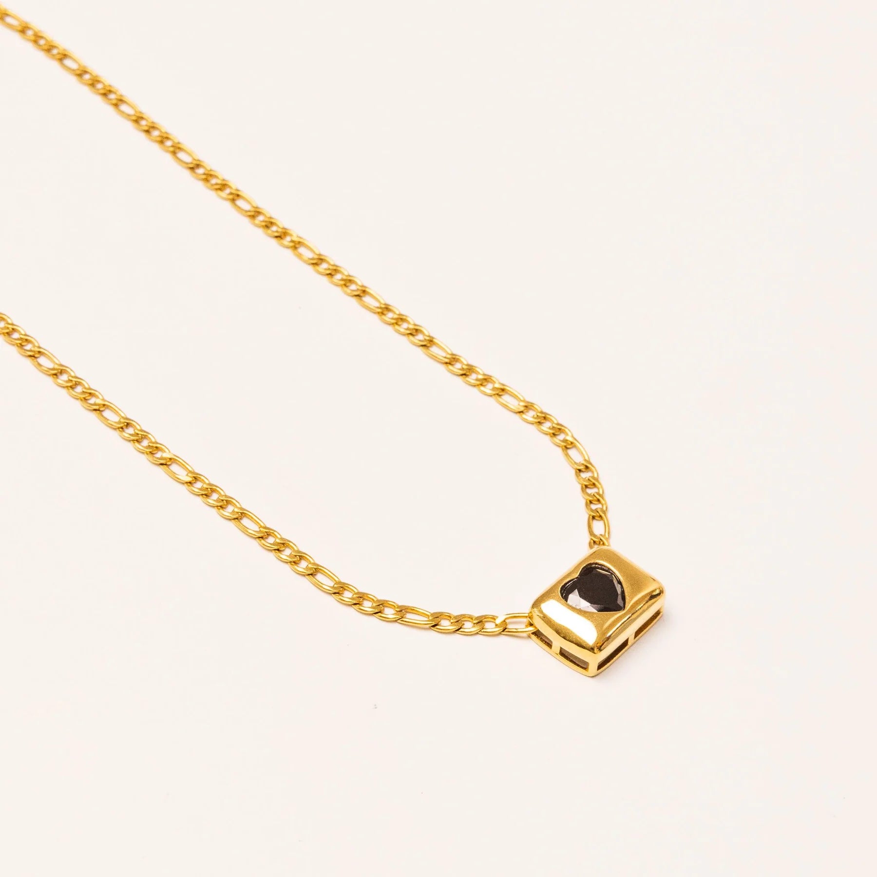 We Are Emte- Love Lock Necklace in Gold/ Black – Emte Boutique